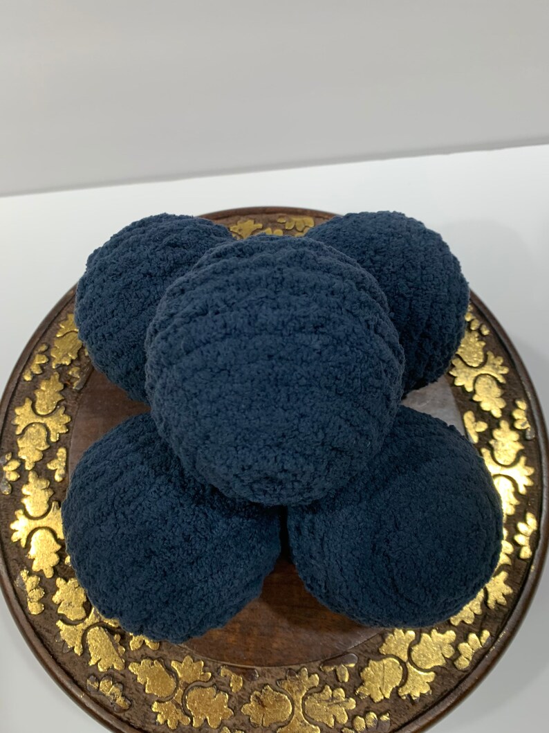 Navy Blue Decorative Yarn Ornament Balls Wreath Attachments - Etsy