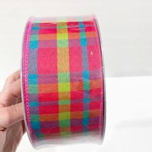 Spring Check Ribbon, WIRED *50 Yard Roll 2.5 Inch, Members Mark Spring ...