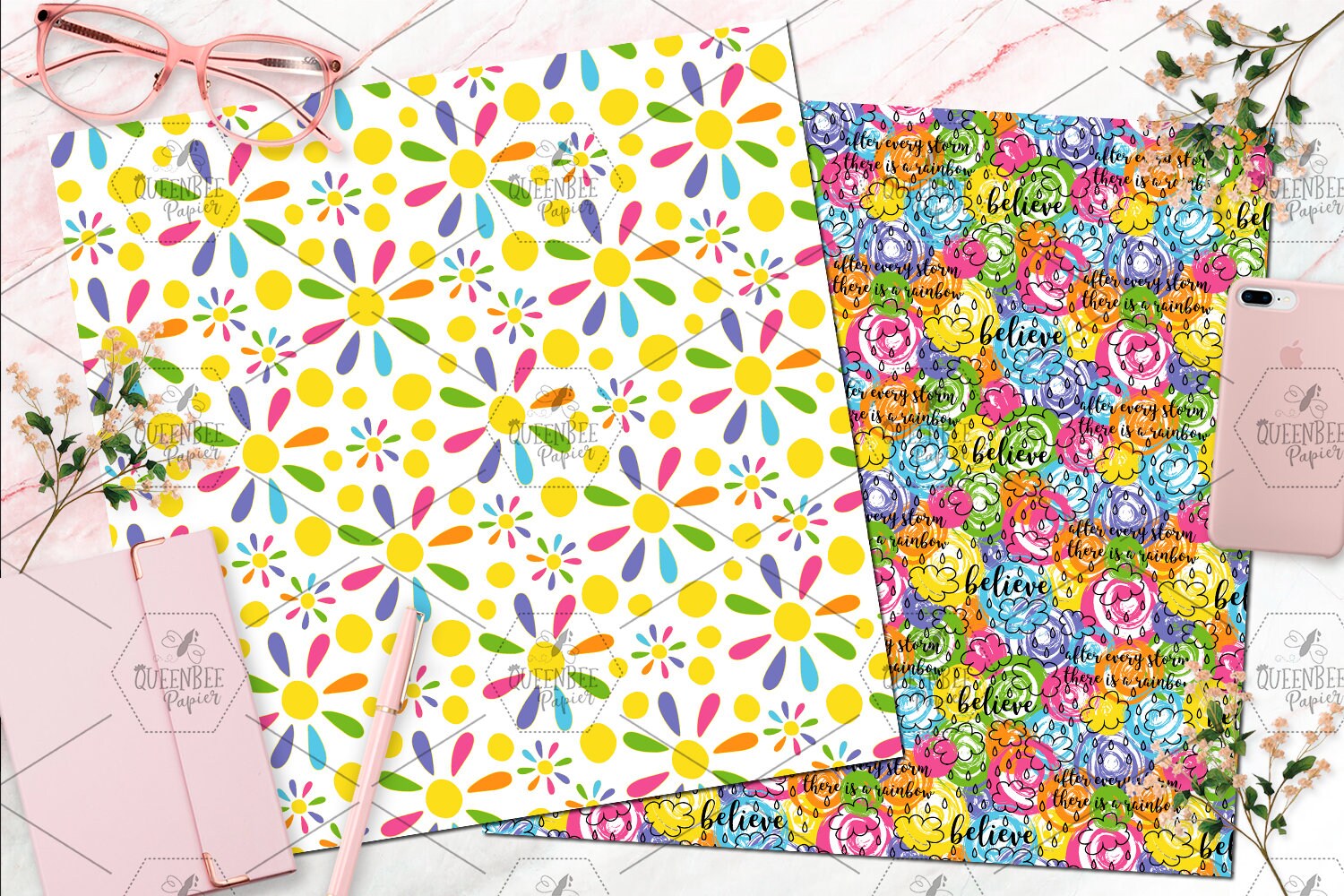 Baby Digital Paper Rainbow Baby Digital Patterns Seamless - Etsy