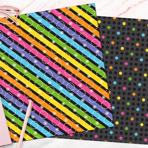 Rainbow Digital Paper Pack Commercial Use Scrapbook Paper - Etsy