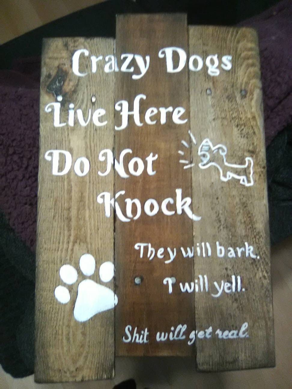 Crazy Dog Sign - Etsy