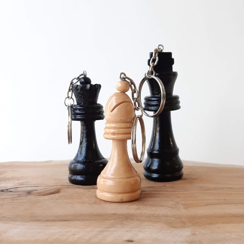 Chess Piece Keychain | Chess Piece Keychain | Chess | Chess - Etsy