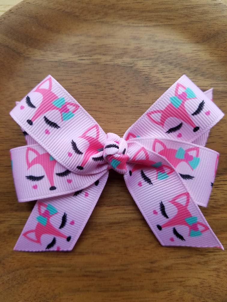Pink Fox Racing Logo Bow