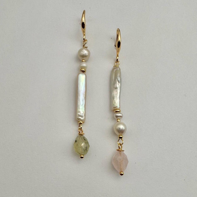 Asymmetrical Earring Pearl - Etsy