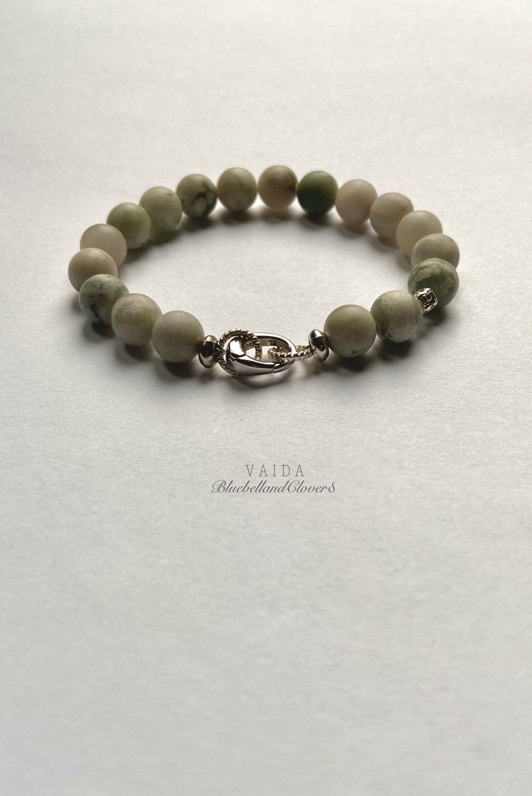 Genuine Serpentine New Jade Gemstone Bracelet | Serpentine Bracelet ...