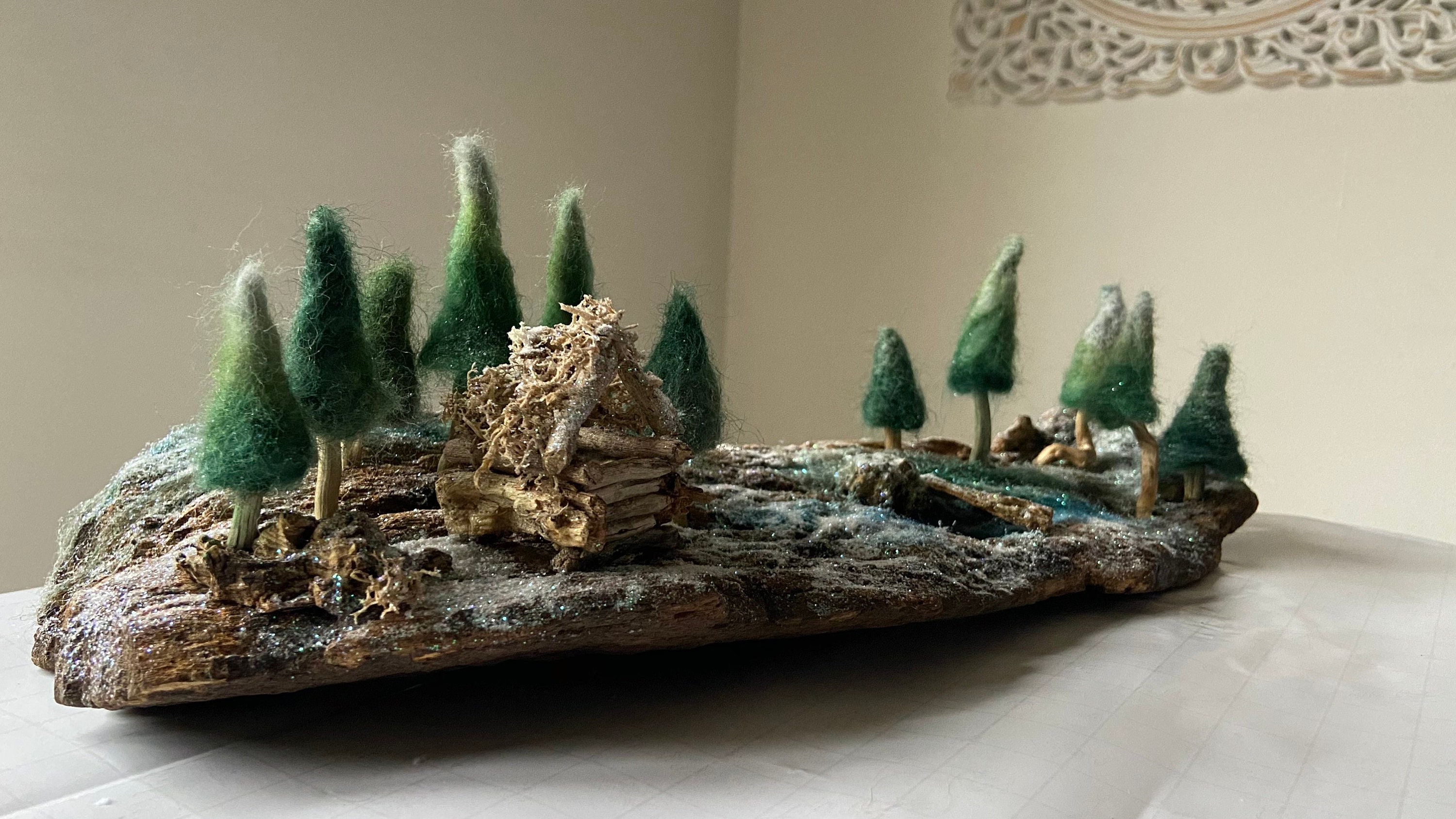 Magical winter woodland landscape scene Waldorf magic | Etsy