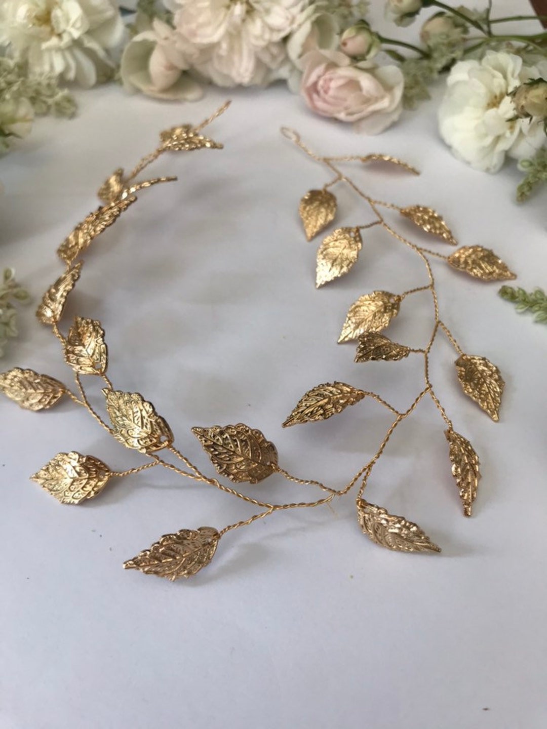 Gold Bridal Leaf Tiara | Wedding Hair Accessory | Bridal Leaf Crown ...
