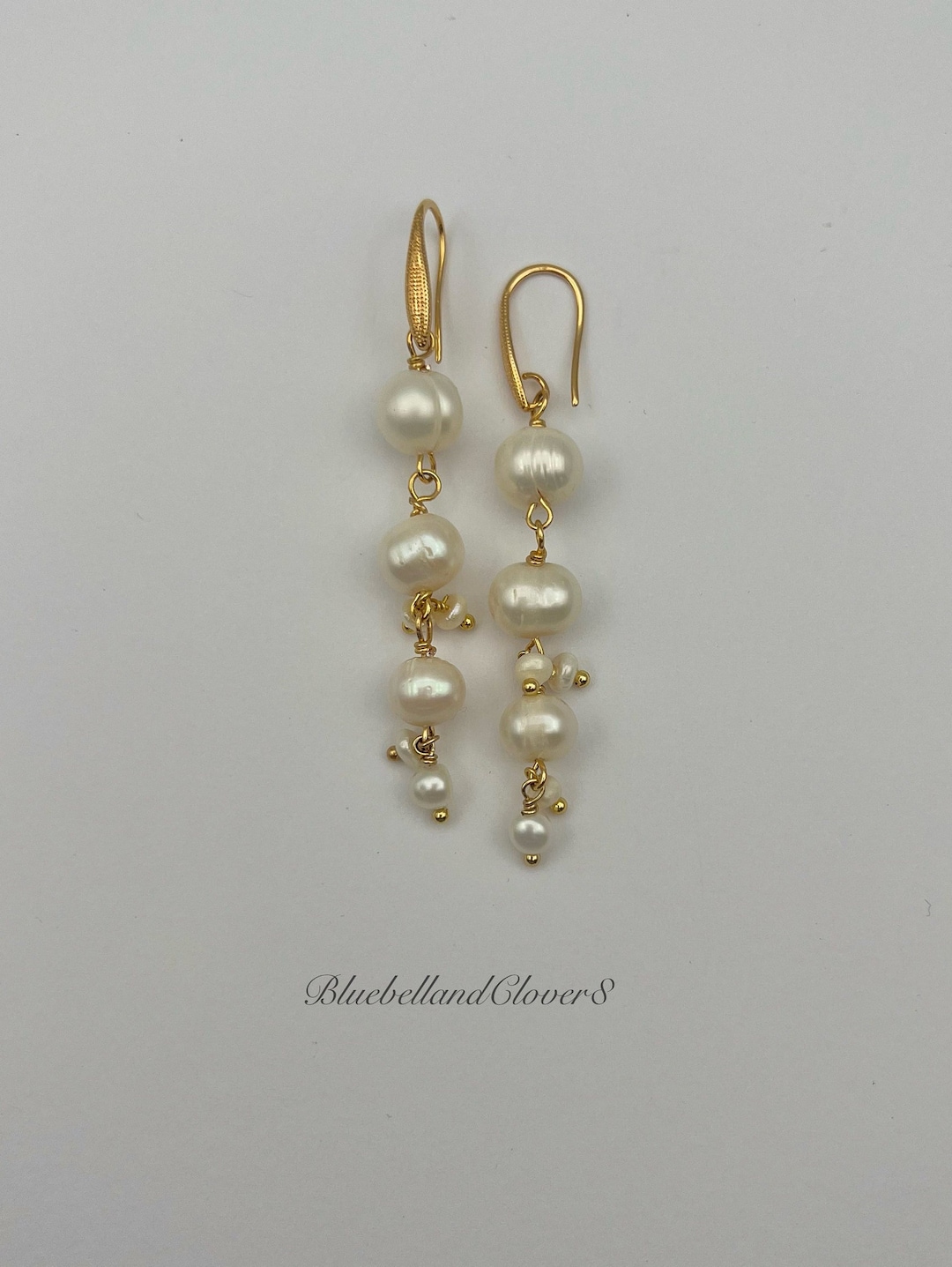 Pearl Long Dangle Drop Earrings | 14k Gold Filled Pearl Earrings ...