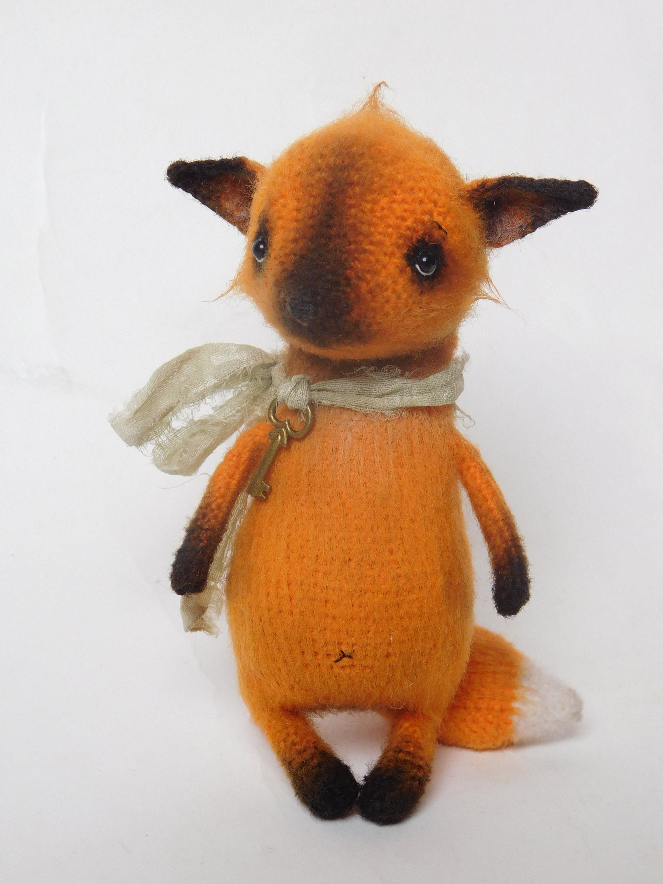 Cute Orange Fox Toy Fox Stuffed Animal Crochet Fox Figurine | Etsy