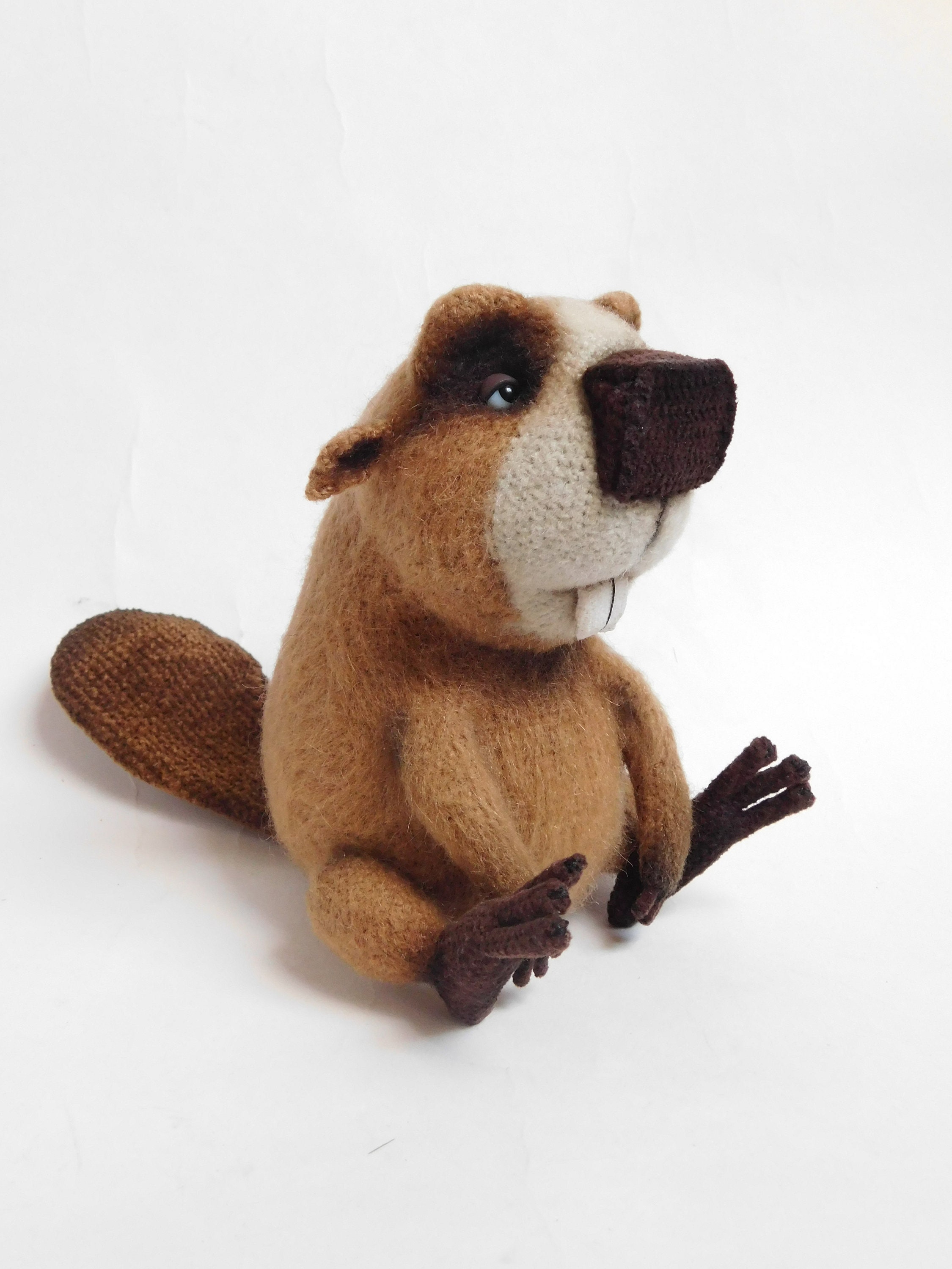Brown beaver toy Crochet beaver Canadian animals Beaver gift | Etsy