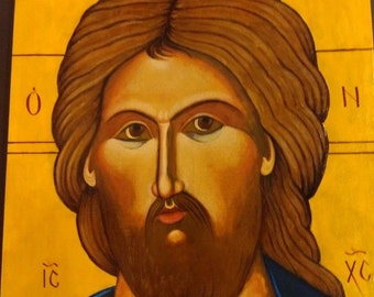 Icon of Jesus Christ, Jesus Christ Image, Religious Icon, Religious Gift, Handmade Icon, Wooden ...