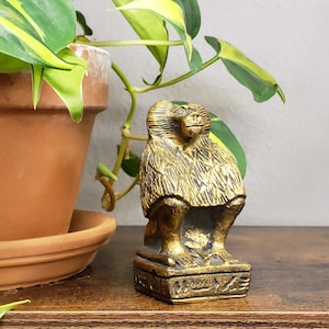 Babi Egyptian God Statue - Ancient Egypt Deity - Baboon Figurine - Made ...