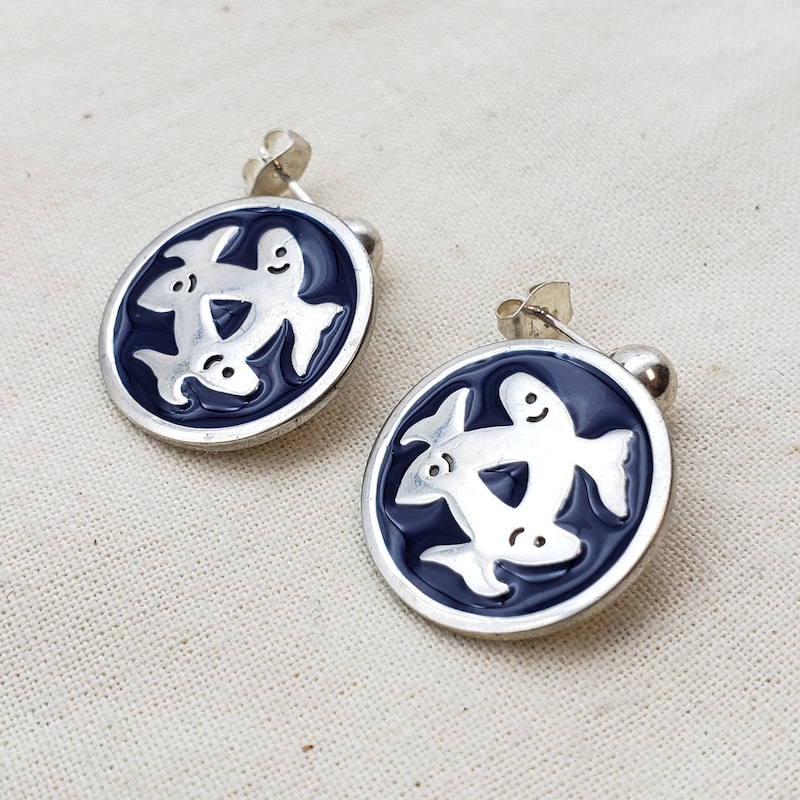 Three Fish Charm - Etsy