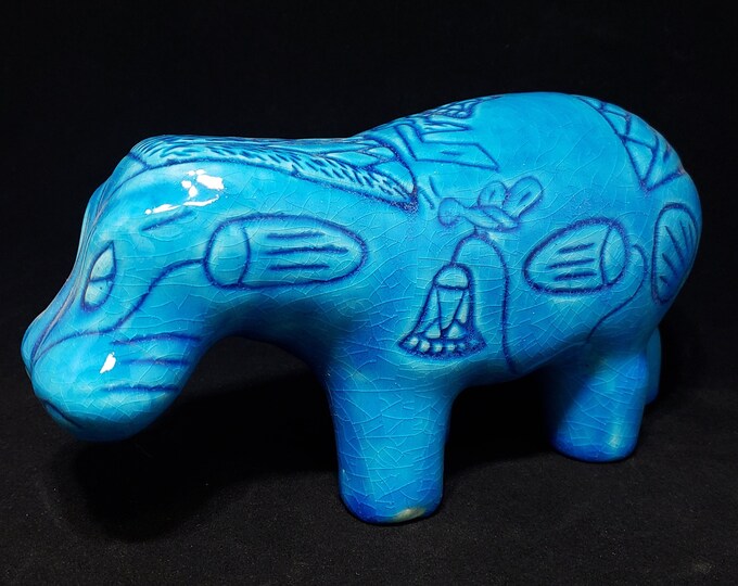 Ceramic Hippo - Egyptian Goddess Taweret Statue - Ancient Egypt- Made ...
