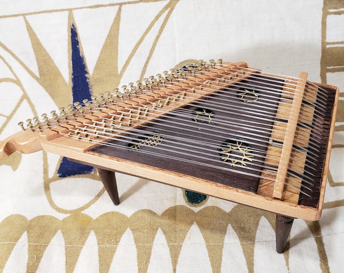 Miniature Zither Figurine - Volkszither Collectible - Qanun Musical ...