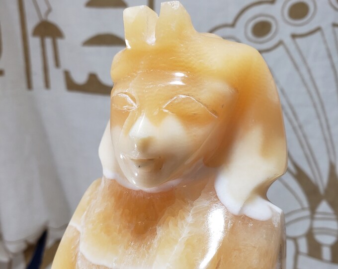 Egyptian King Tut Alabaster Statue- Made in Egypt - Etsy
