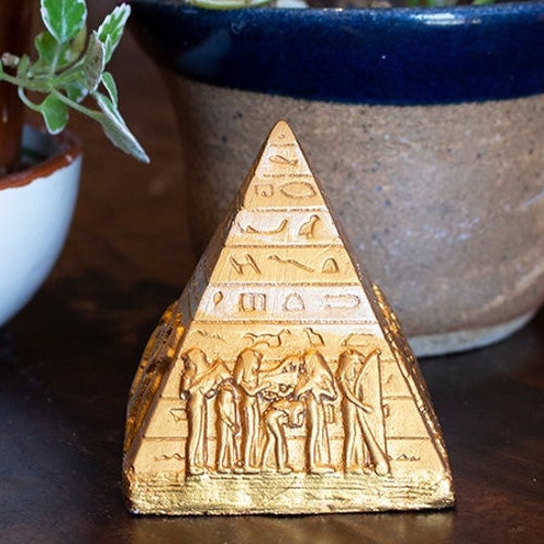 Small Gold Egyptian Pyramid Statue Made in Egypt - Etsy