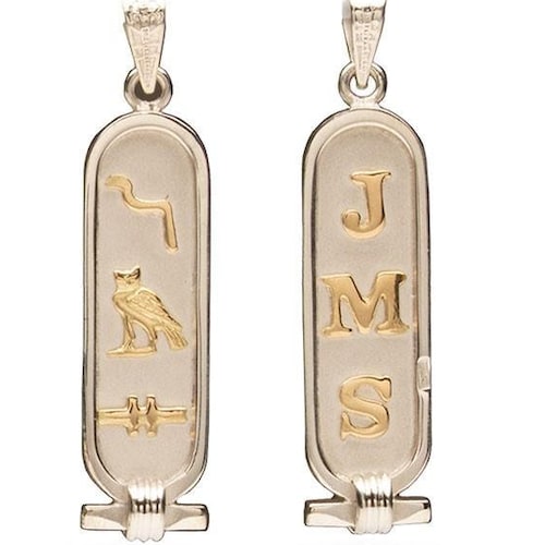 Doublesided Cartouche Name Necklace Sterling Silver - Etsy