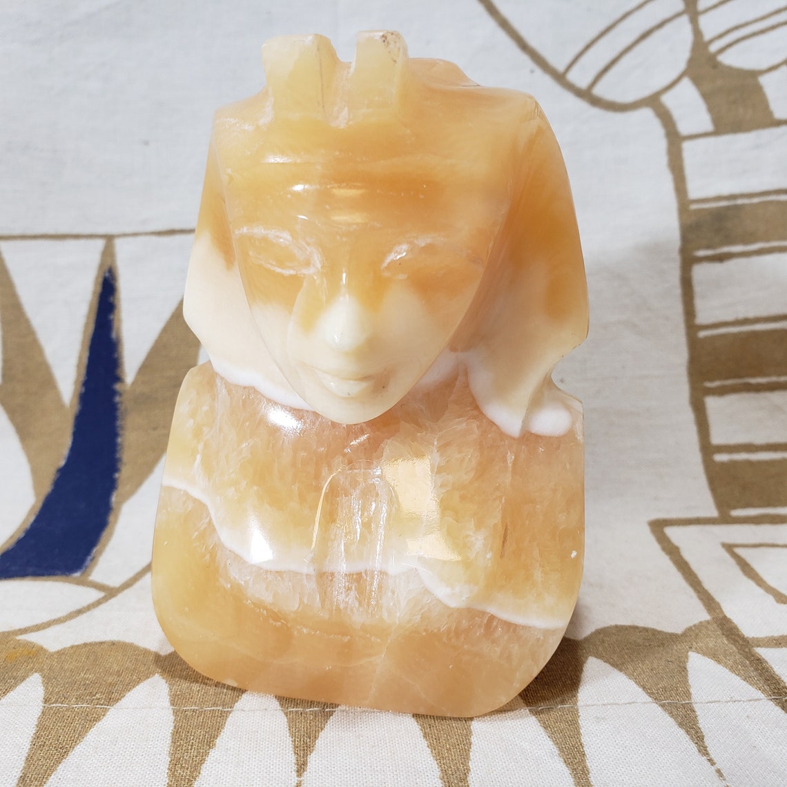 Egyptian King Tut Alabaster Statue Made in Egypt - Etsy
