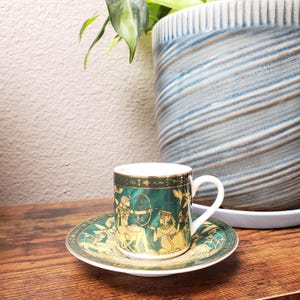 Egyptian Porcelain Coffee Cup and Saucer - Fathi Mahmoud 1942 - Fine ...