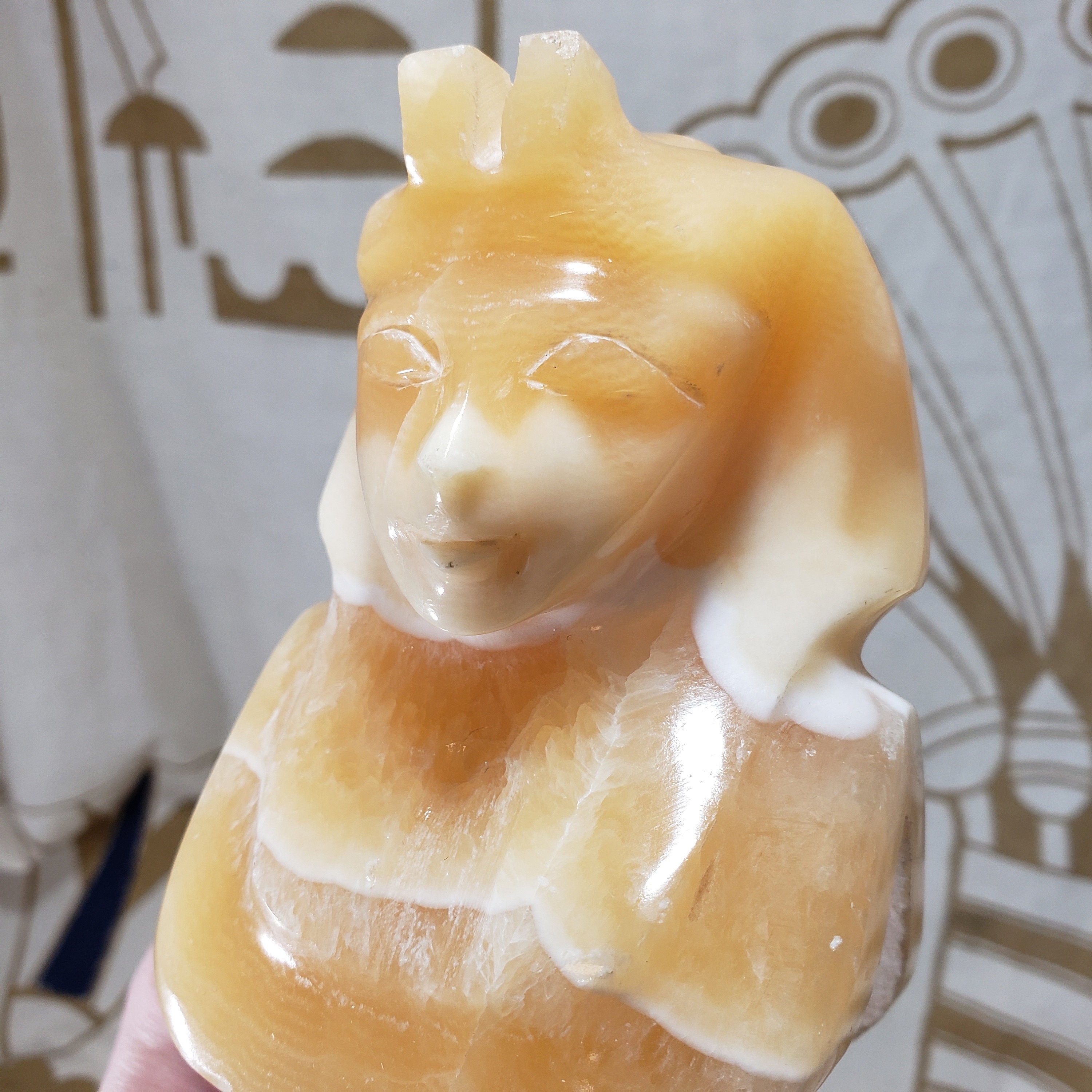 Egyptian King Tut Alabaster Statue Made in Egypt - Etsy