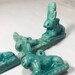 Egyptian Rabbit Beads 5 Pack Blue Glazed Ceramic Bunny Bead Ancient ...