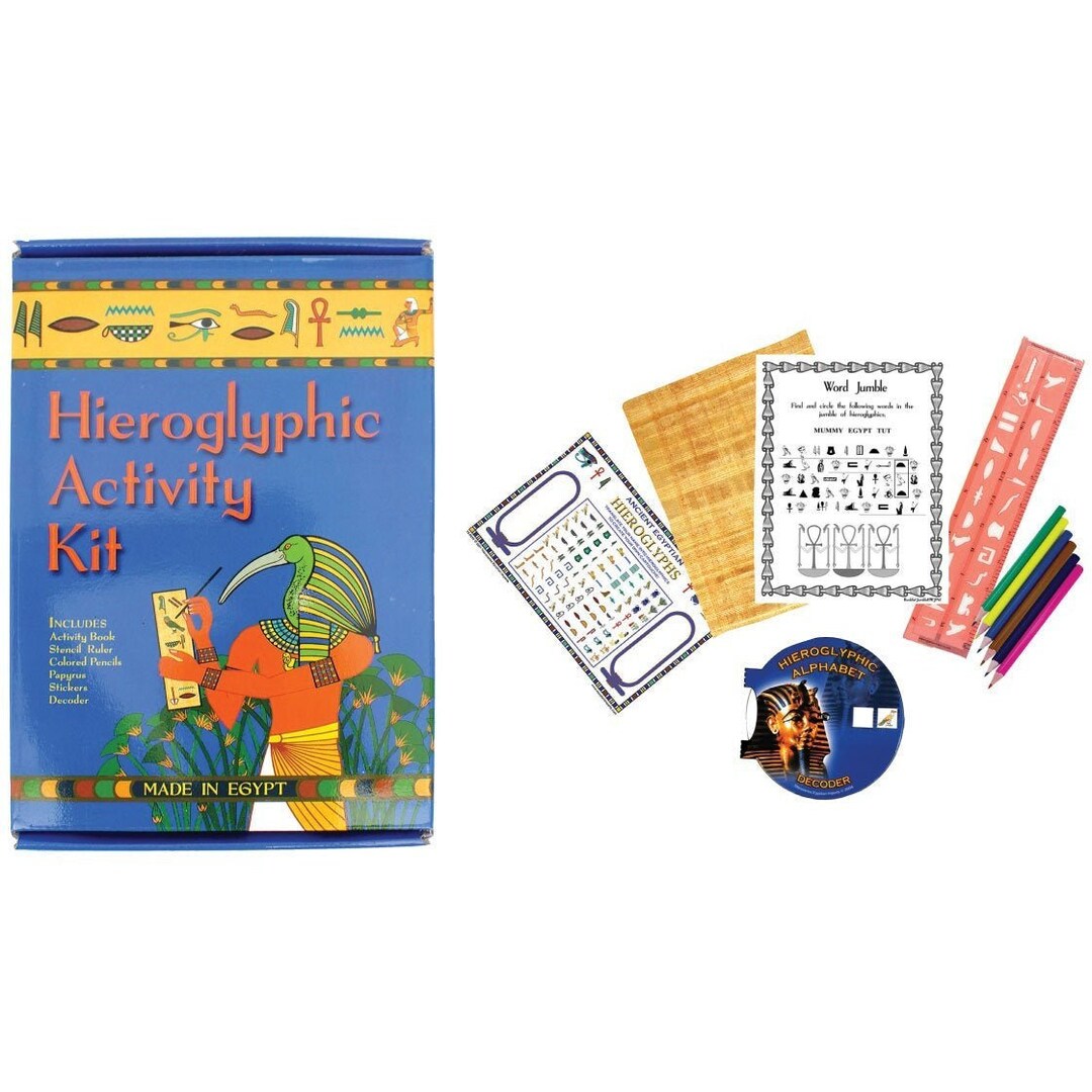 Hieroglyphic Activity Kit - Made in Egypt - Etsy