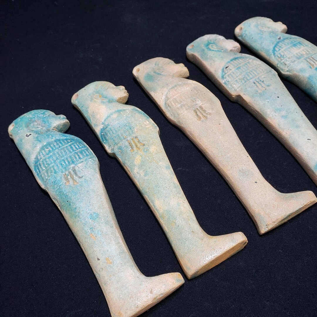 Egyptian Imsety Four Sons of Horus Collectible - Canopic Figures - Sold ...