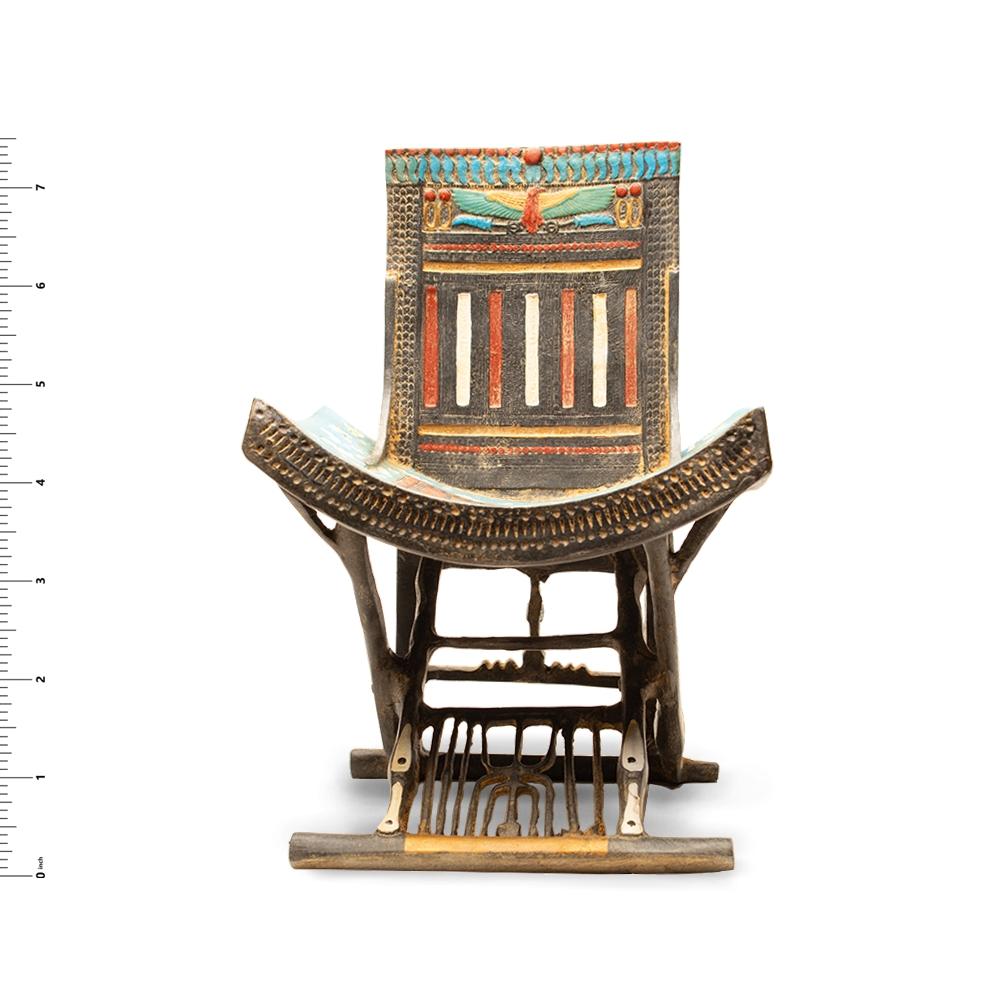Egyptian King Tut Tomb Chair Figurine - Ceremonial Throne of ...