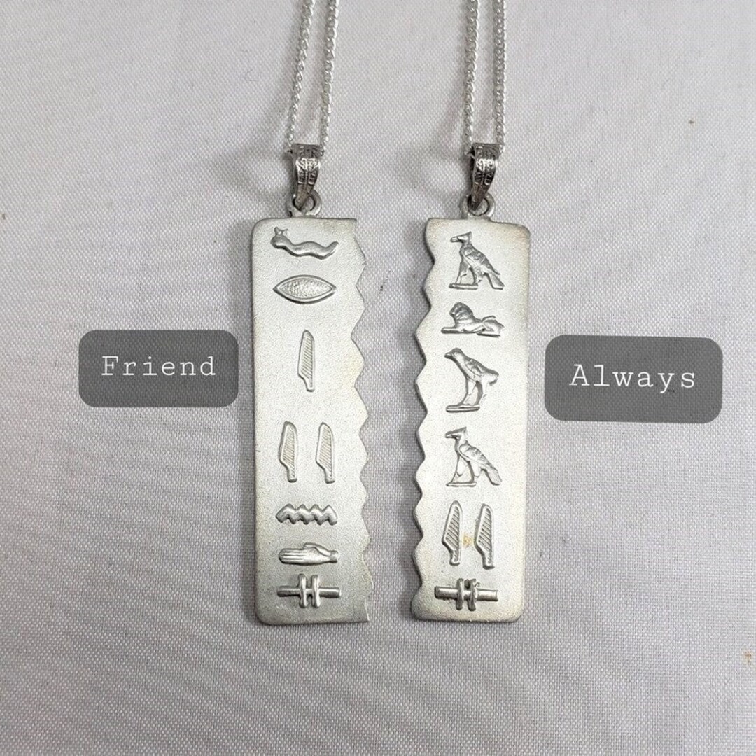 Egyptian Friendship Pendant friend Always Hieroglyphic Symbols Made in ...
