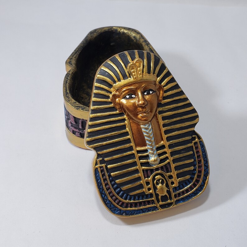 Egyptian King Tut Trinket Box Ancient Egypt Collectible | Etsy