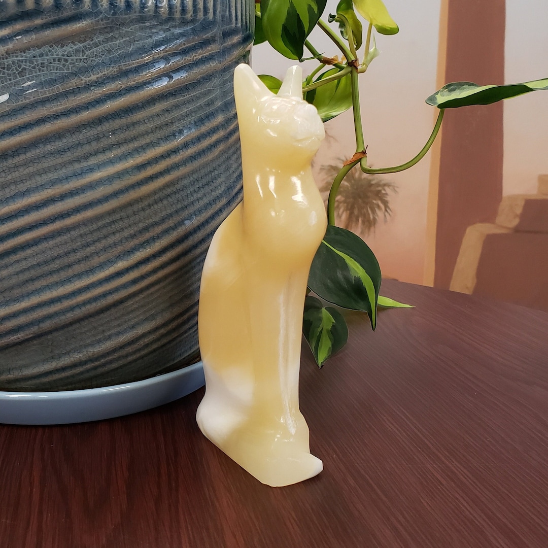 Egyptian Cat Goddess Bastet Alabaster Statue - Ancient Egypt Figurine ...