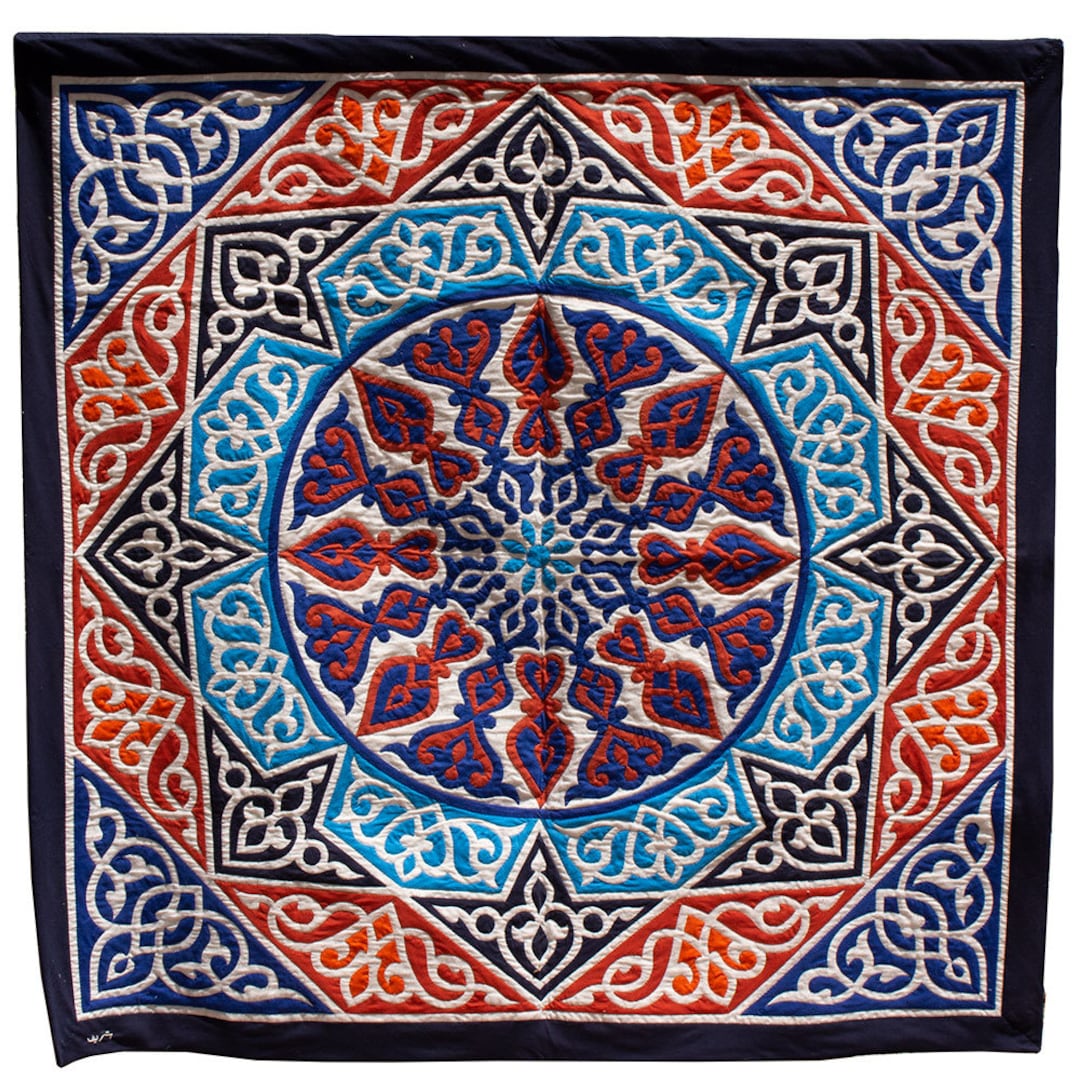 Hand-stitched Egyptian Khayamiya Appliquéd Wall Hanging - From the ...