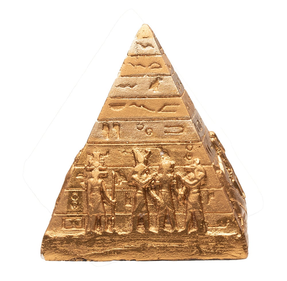 Small Gold Egyptian Pyramid Statue Made in Egypt - Etsy