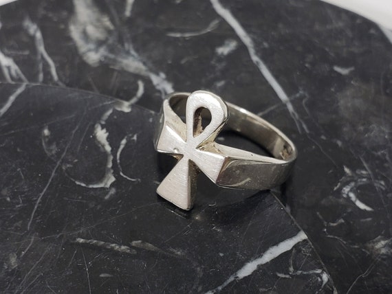 Egyptian Ankh Ring - Multiple Sizes- Made in Egypt - Gem