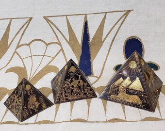 Egyptian Brass Pyramid | Etsy