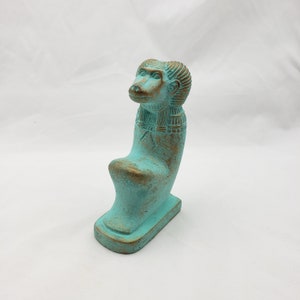 Patina Babi Egyptian God Statue - Ancient Egypt Deity - Baboon Figurine ...