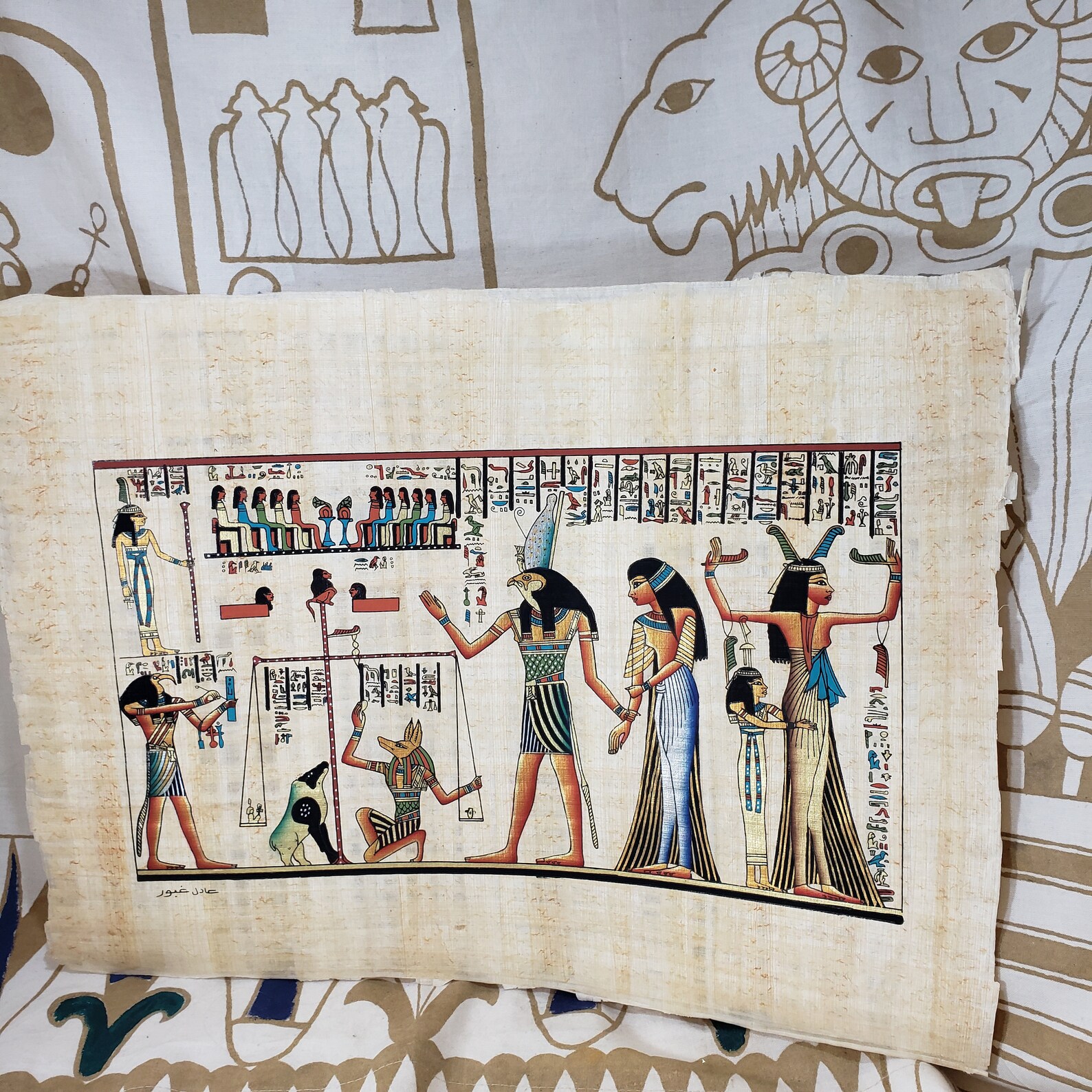 Ancient Egypt Judgement Scene Papyrus Painting Egyptian - Etsy