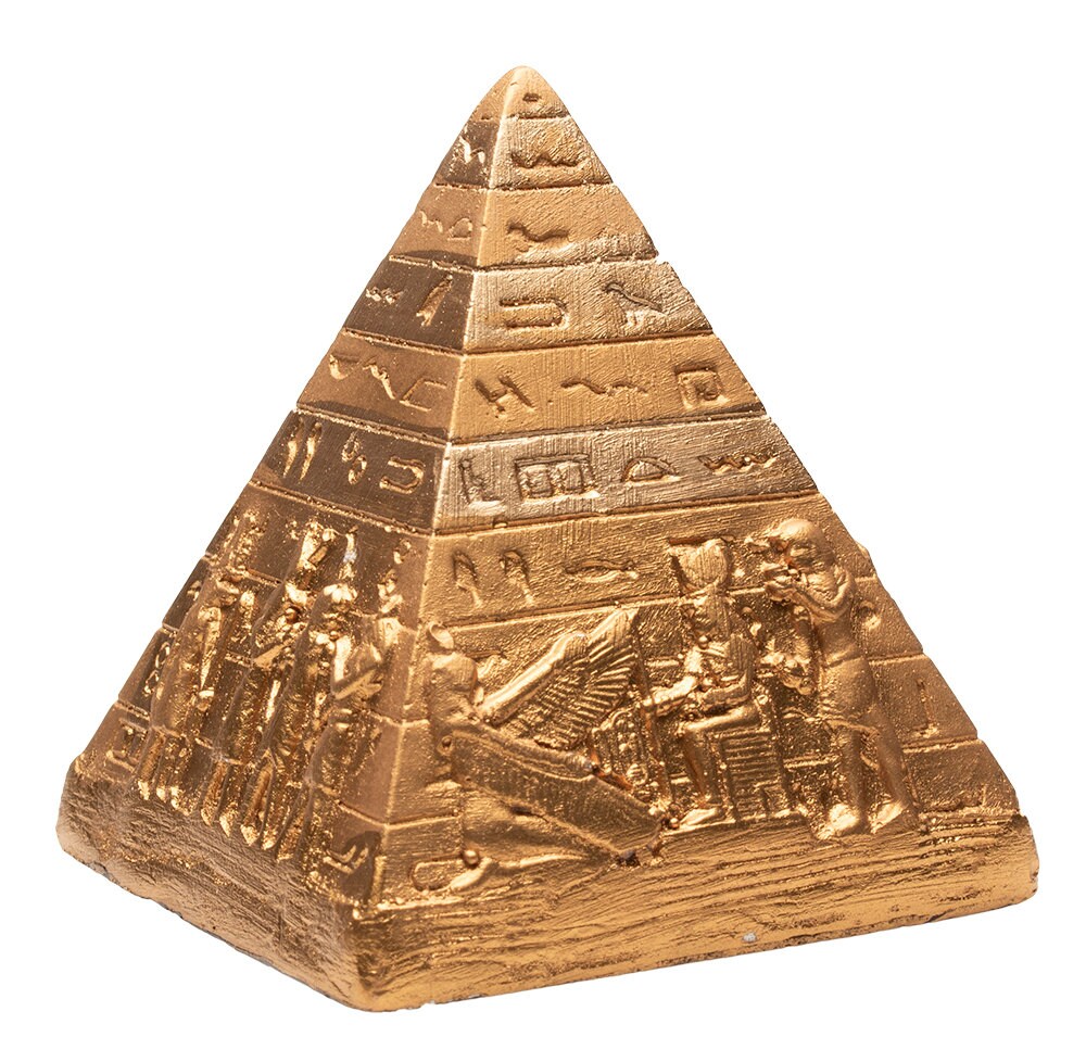 Small Gold Egyptian Pyramid Statue Made in Egypt - Etsy