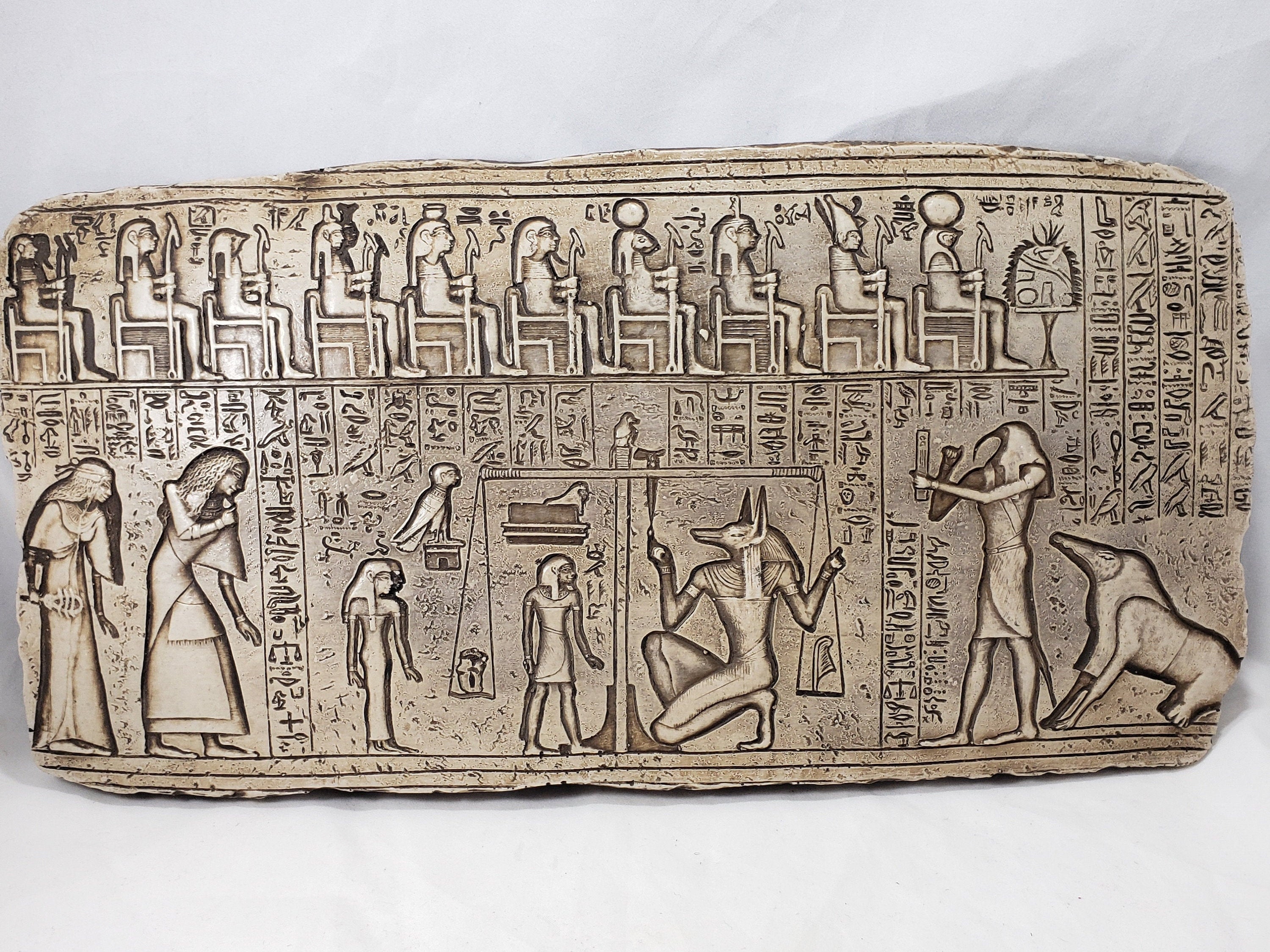 Ancient Egypt Judgment Scene Plaque Egyptian Book of the | Etsy
