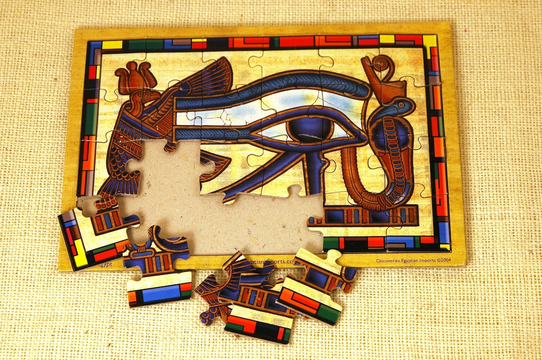 Egyptian Udjat Eye Jigsaw Puzzle - Ancient Egypt Art- Made in Egypt - Etsy