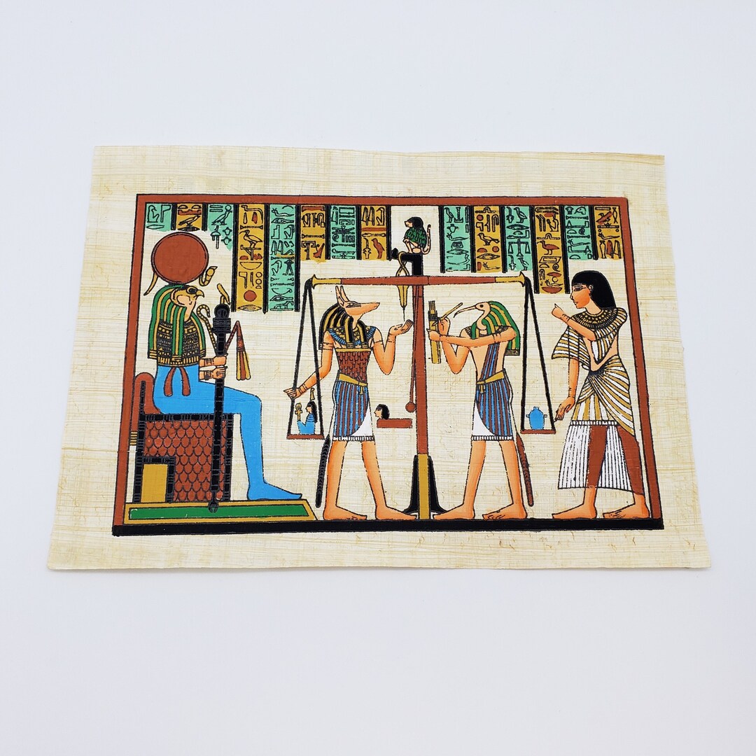 Judgement Scene Papyrus Painting - Ancient Egyptian Book of the Dead ...
