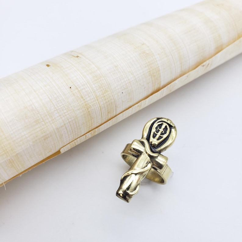 Egyptian Ankh Ring -brass Adjustable - Made in Egypt - Etsy