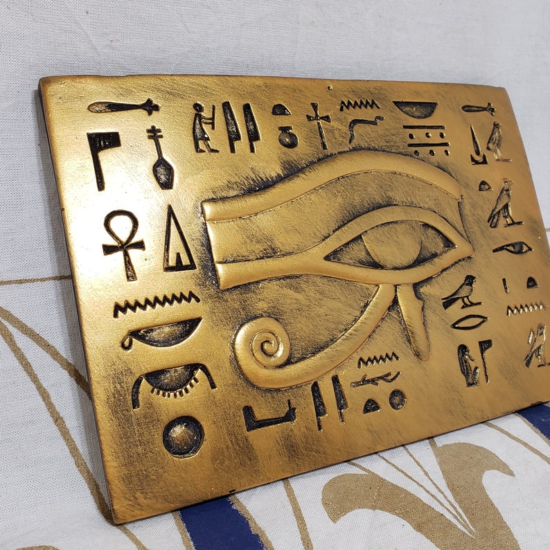 Eye Plaque Gold Finish Made in Egypt Eye of Horus Eye of - Etsy