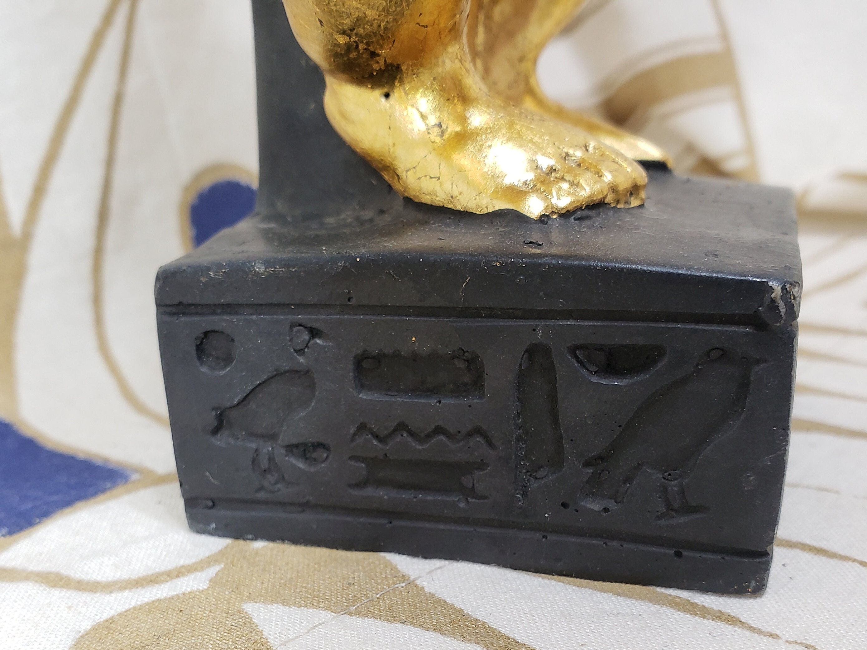 Egyptian God Bes Statue Collectible Gold Leaf Made in Egypt - Etsy