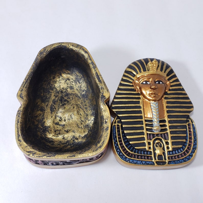 Egyptian King Tut Trinket Box Ancient Egypt Collectible | Etsy