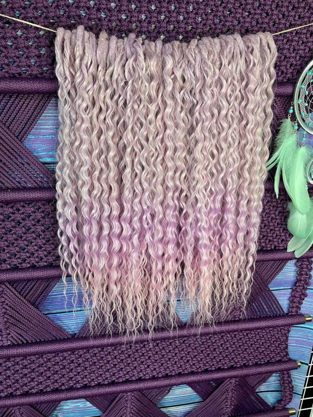 De Dreadlocks Pink Curly/pink Curls Long/pink Hair Extensions/dreadlock ...