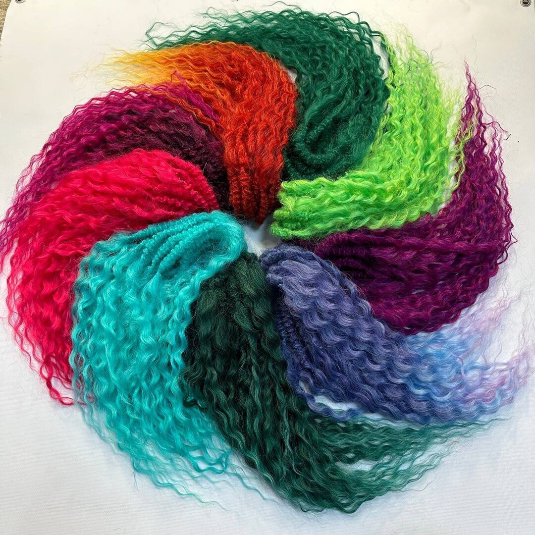Volume Dreadlocks Set/volume Curls Green, Red, Raspberry/dreadlock ...
