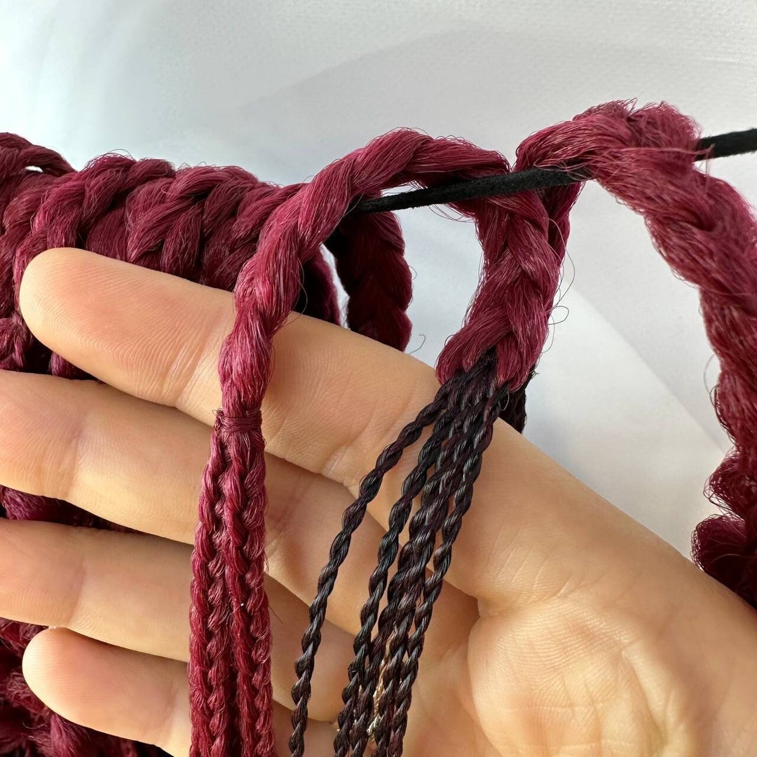 Author's Dreadlocks DE Black, Burgundy With Micro Braids, Dreads ...