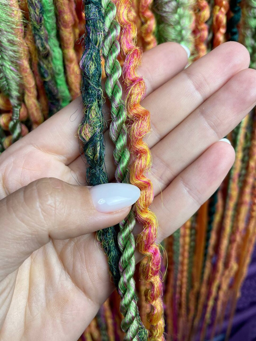 Extension of Dreadlocks and Braids in Boho Style Multicolor, Extension ...